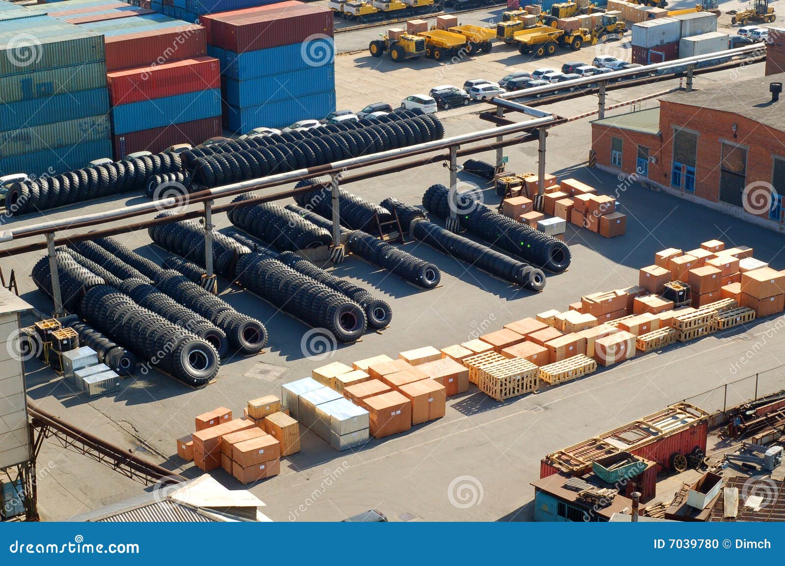 The cargo terminal stock photo. Image of container, harbor - 7039780