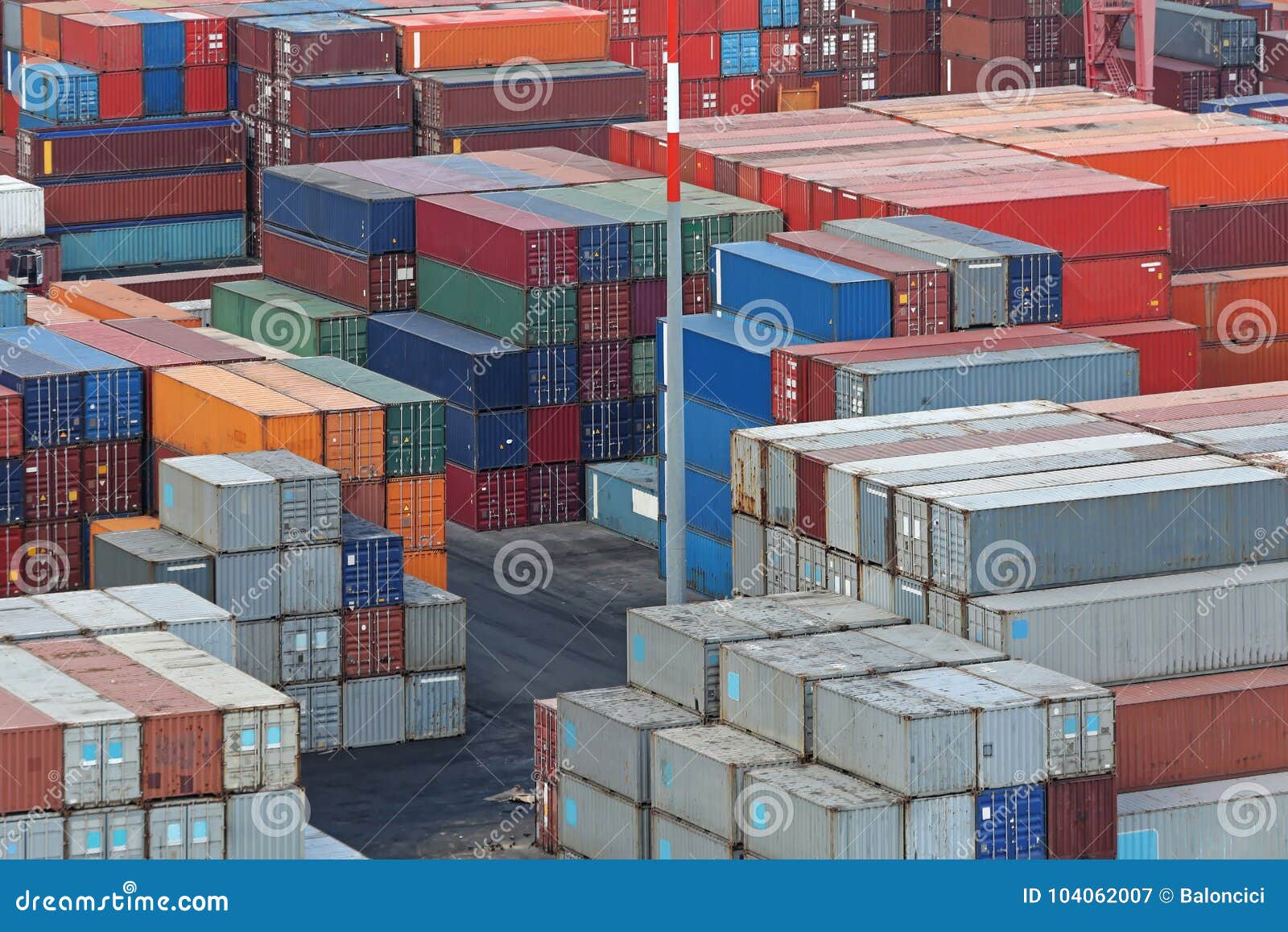 Cargo Terminal Containers stock image. Image of commercial - 104062007
