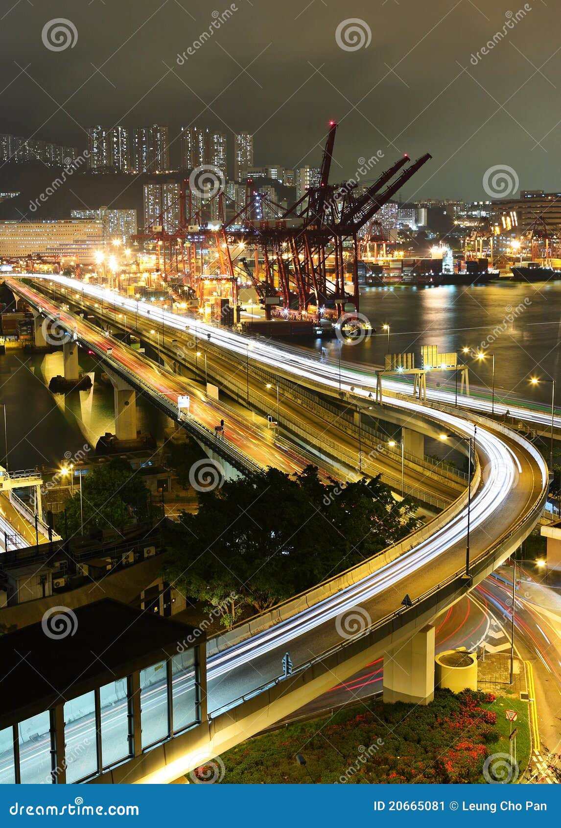 Cargo terminal and highway stock image. Image of international - 20665081
