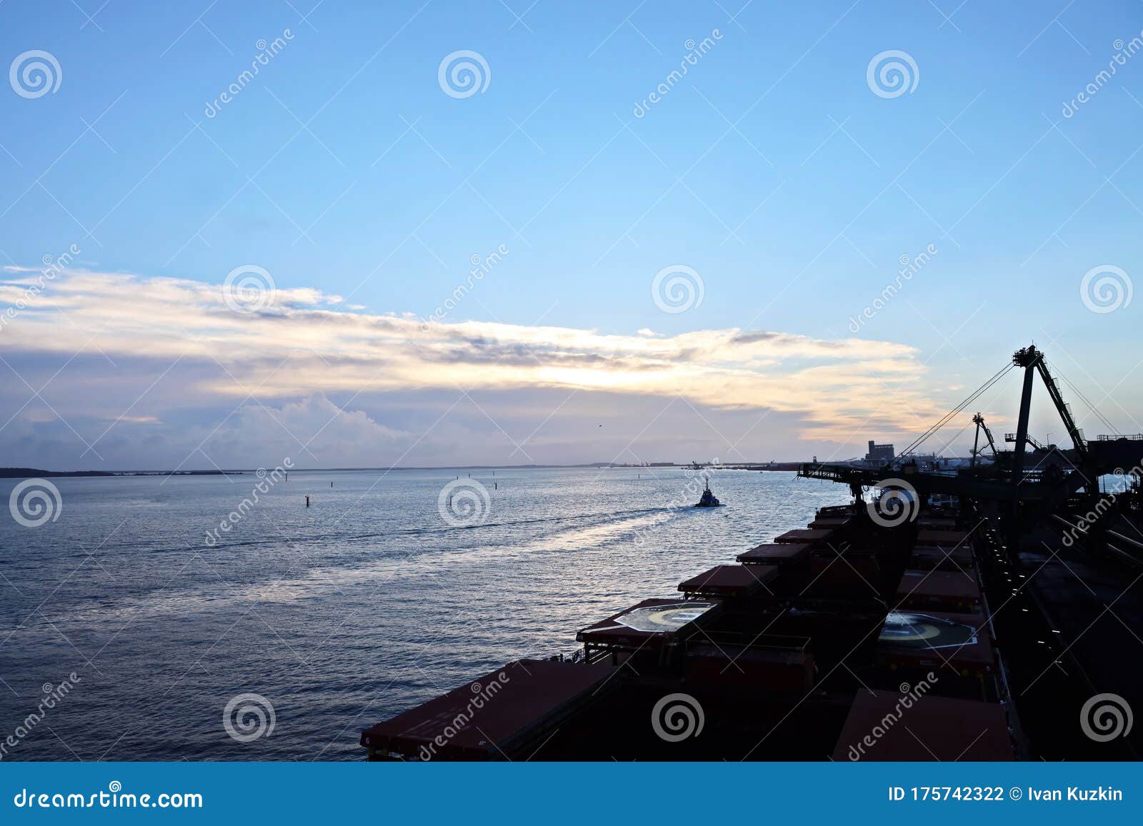 Cargo Terminal for Loading Coal Cargos by Shore Cranes. Port Gladstone ...