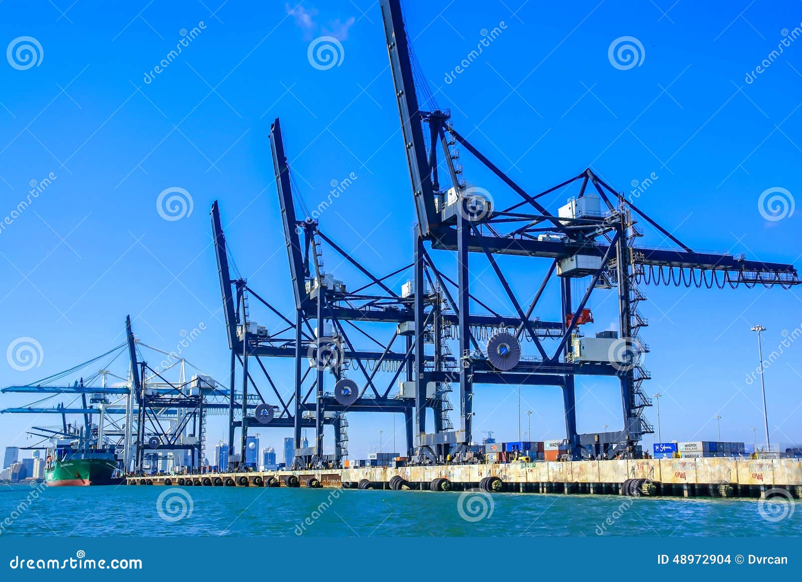 Cargo Terminal of the Miami Seaport, Florida Editorial Stock Image ...