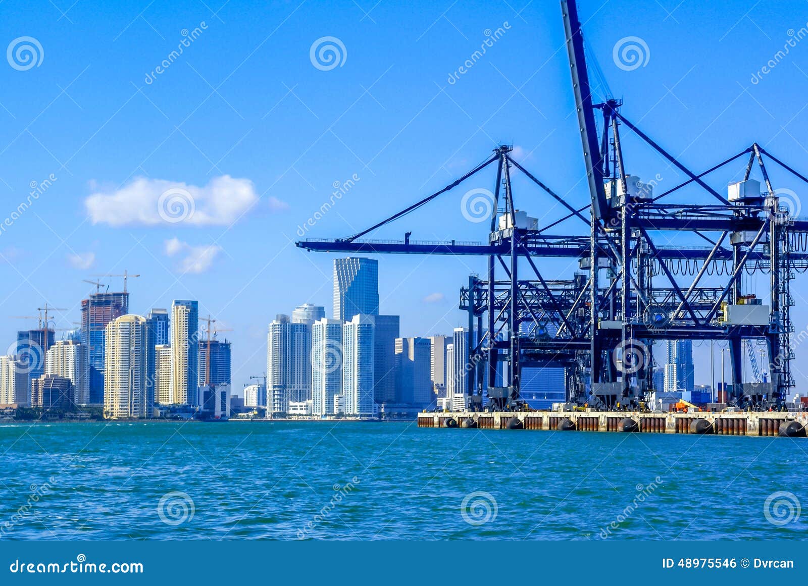 Cargo Terminal of the Miami Seaport, Florida Stock Photo - Image of ...