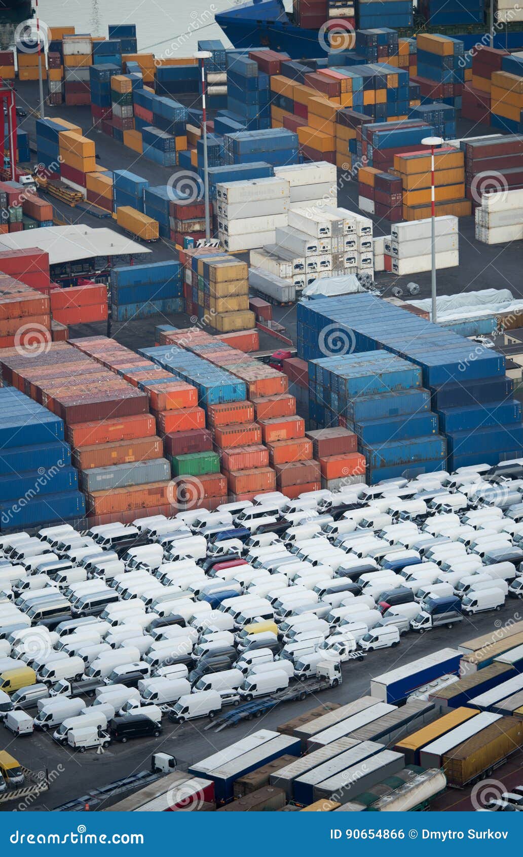 Cargo Terminal in the Port of Salerno, Italy Stock Photo - Image of ...