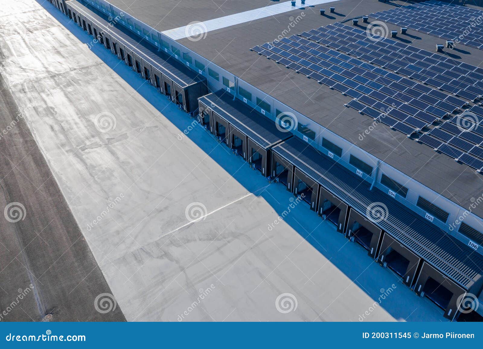 Cargo Terminal and Solar Panels Stock Image - Image of electric, depot ...