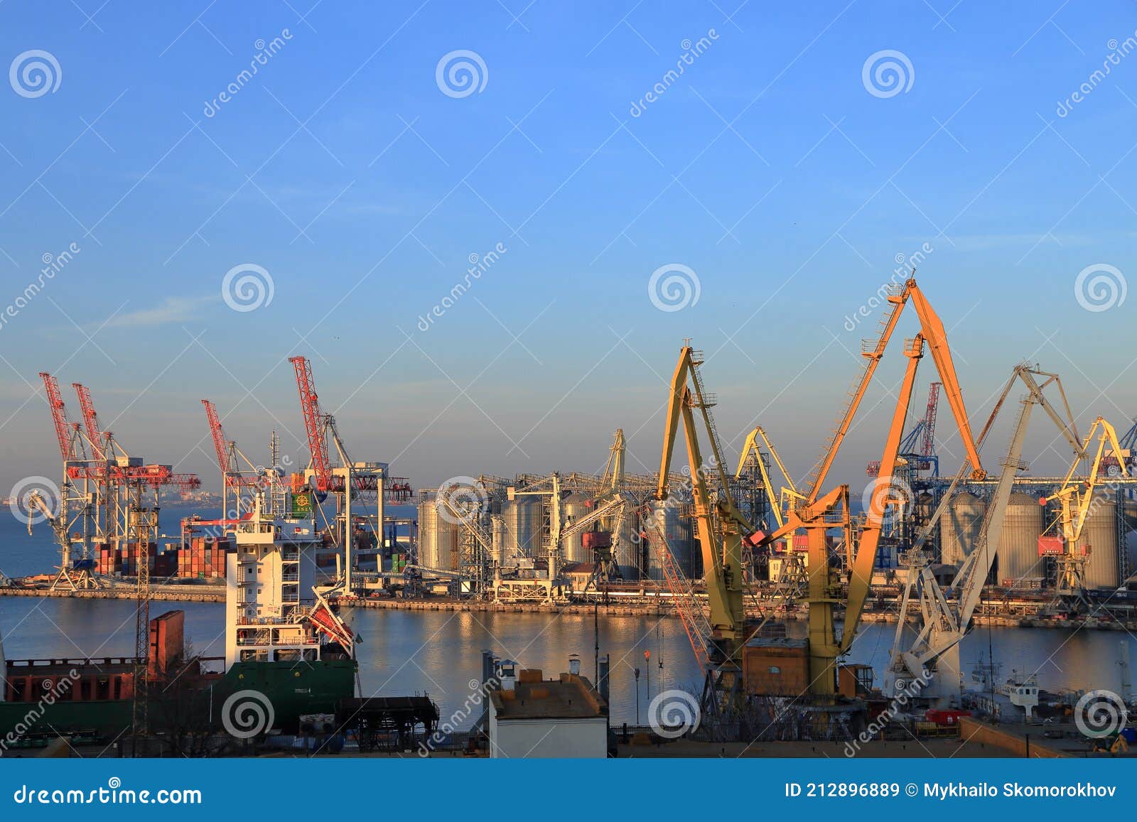 Cargo Terminals of the Seaport in Odessa Stock Image - Image of odessa ...