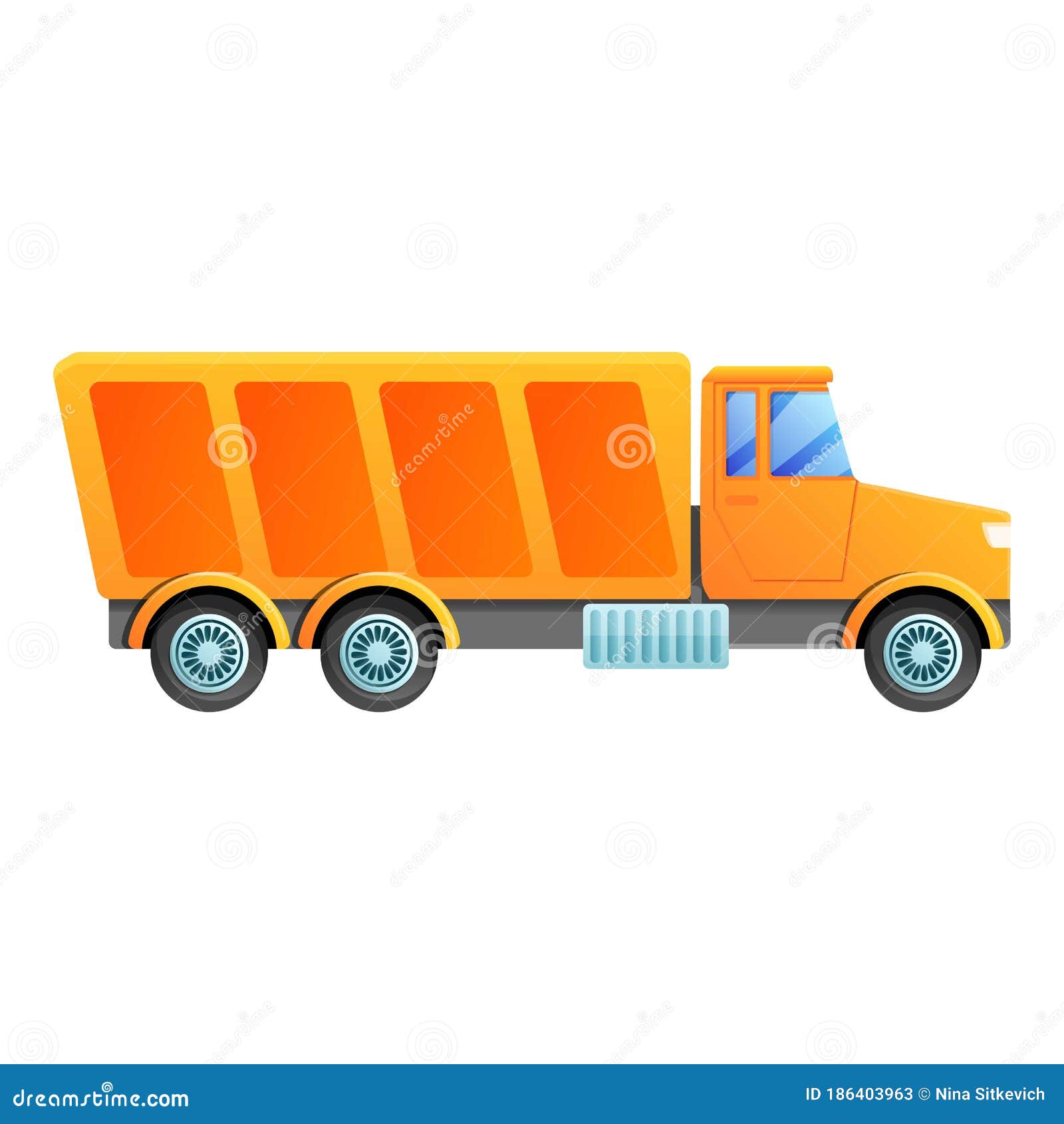 Cargo Tipper Icon, Cartoon Style Stock Vector - Illustration of design ...