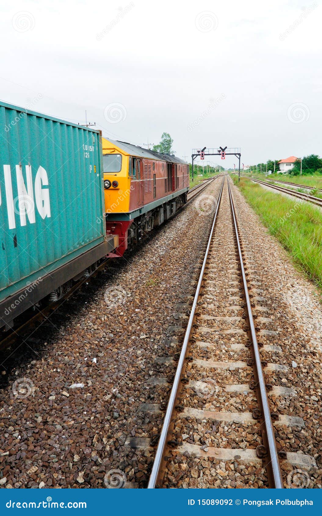 Cargo train stock photo. Image of cargo, power, goods - 15089092