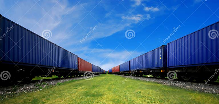 Cargo train stock photo. Image of crate, delivery, courier - 6337064