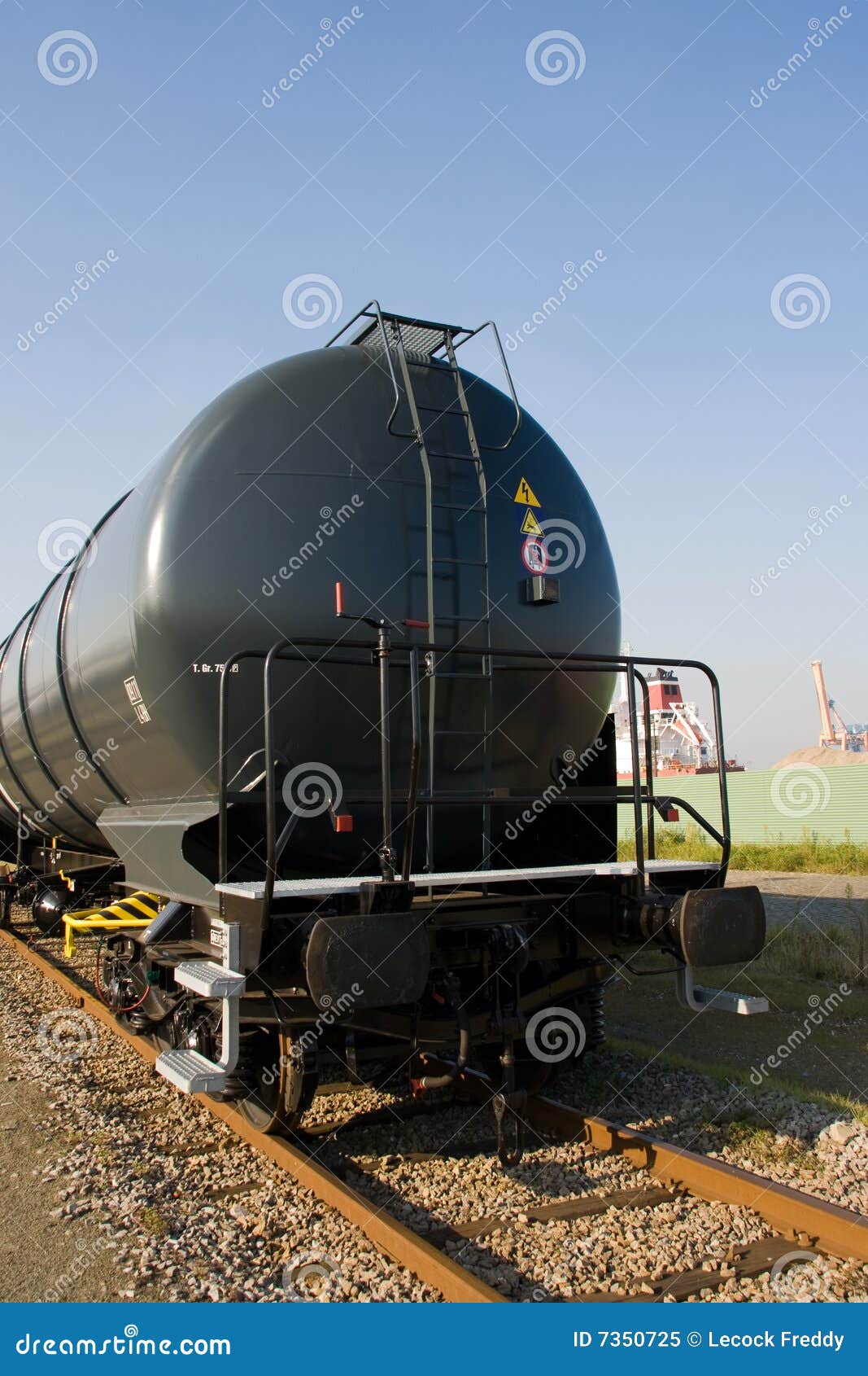 Cargo train stock image. Image of black, harbour, industry - 7350725