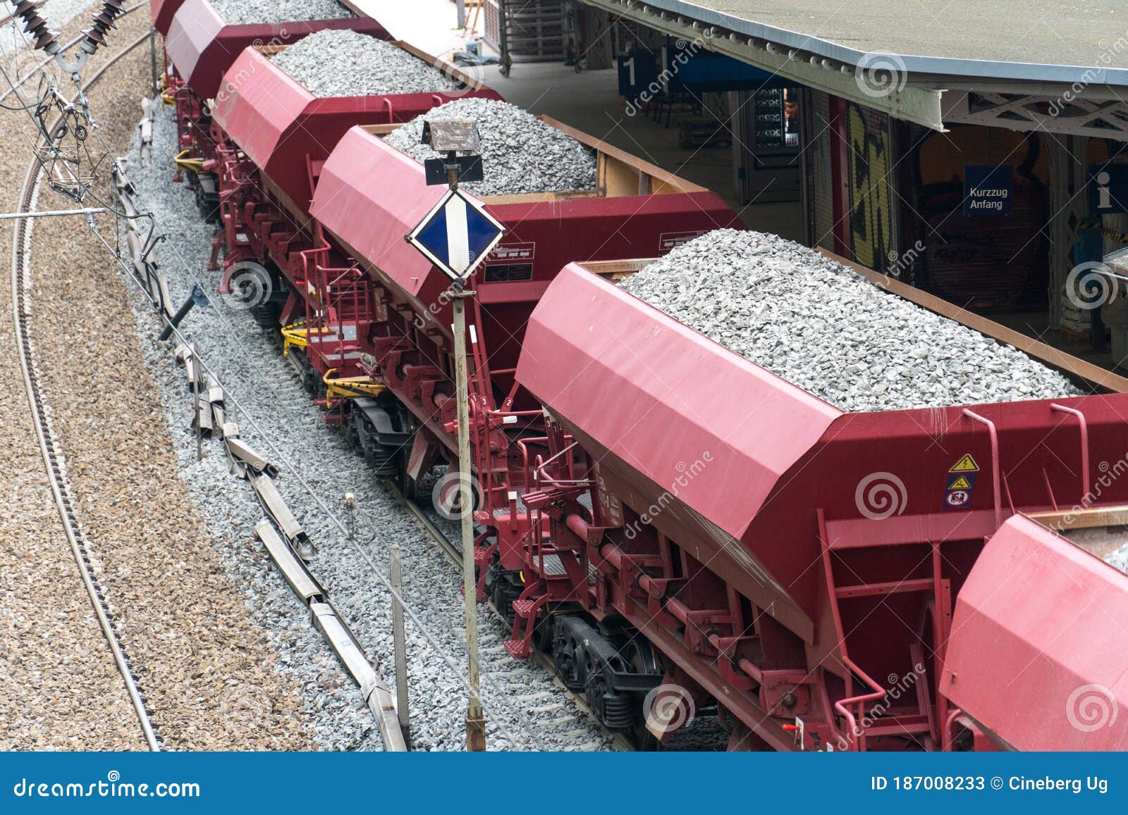 Cargo Train with Aggregate Stones Stock Image - Image of aggregate ...