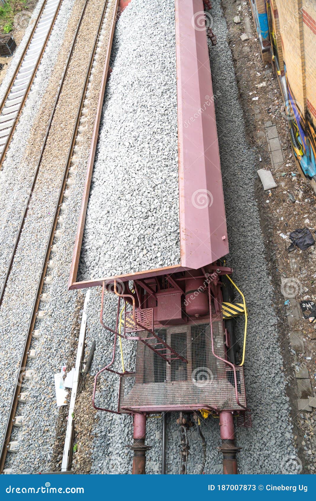 Cargo Train with Aggregate Stones Stock Image - Image of carriage ...