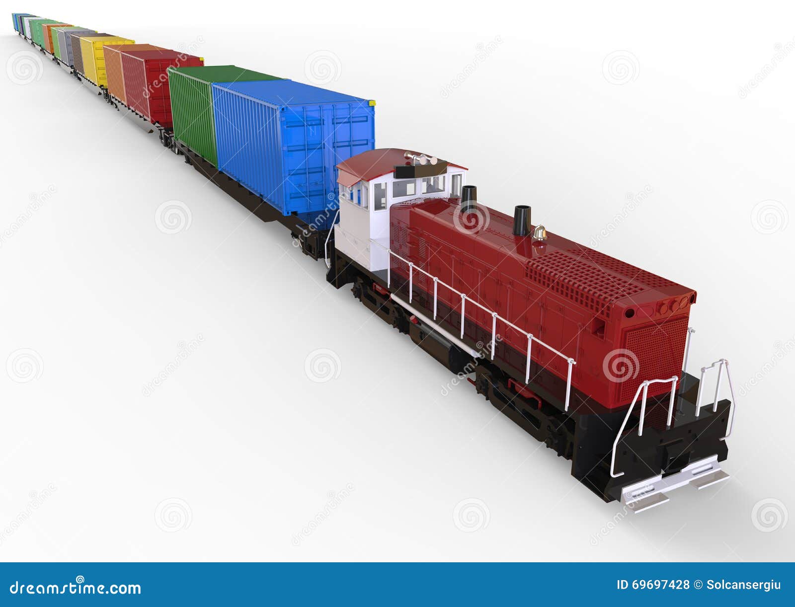 Cargo Train concept stock illustration. Illustration of rail - 69697428