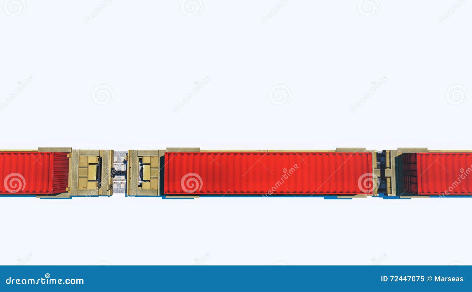 Cargo Train Containers Top View Looping Animation Stock Video - Video ...