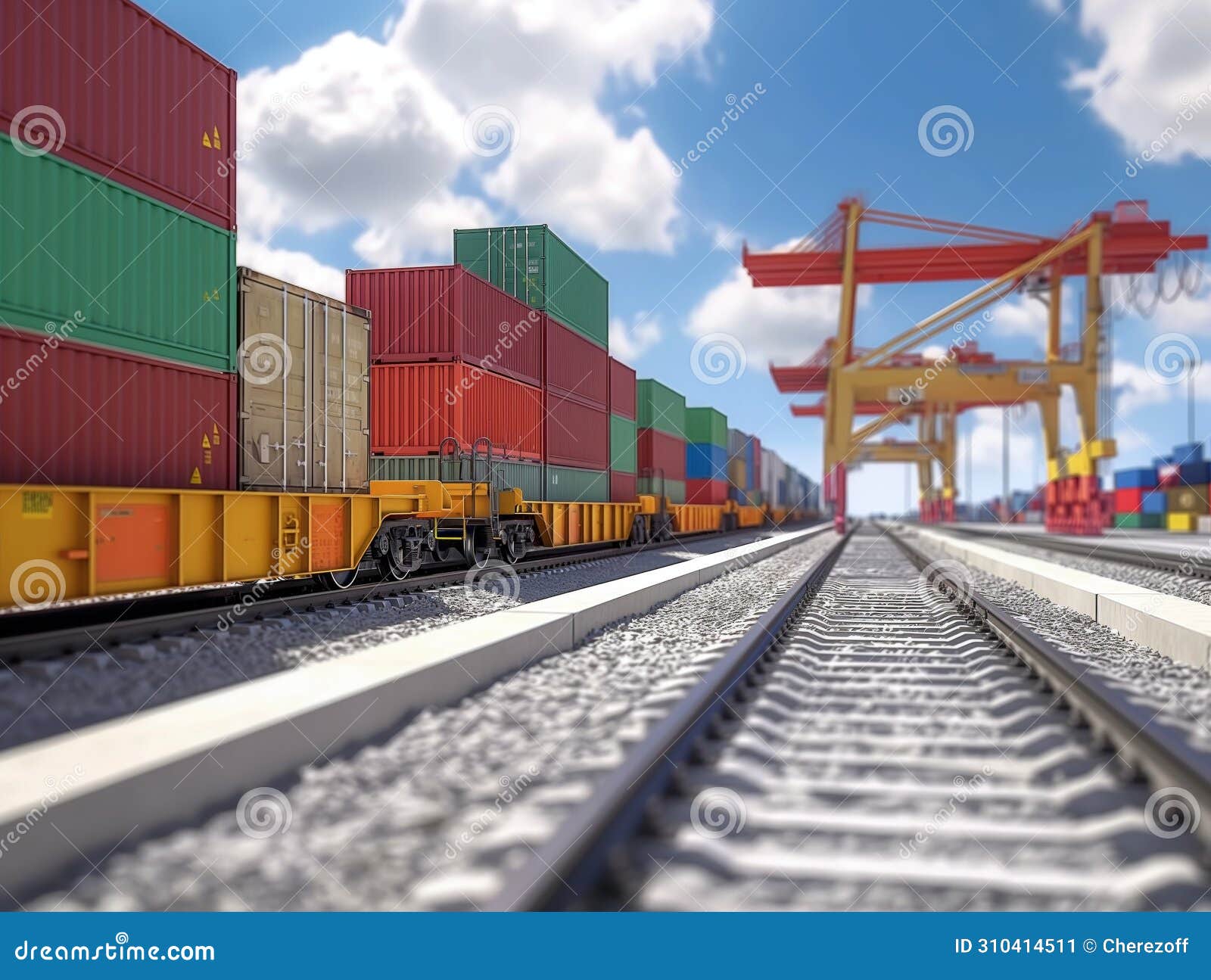 Efficient Cargo Movement: Rail Freight Dynamics Stock Image - Image of ...