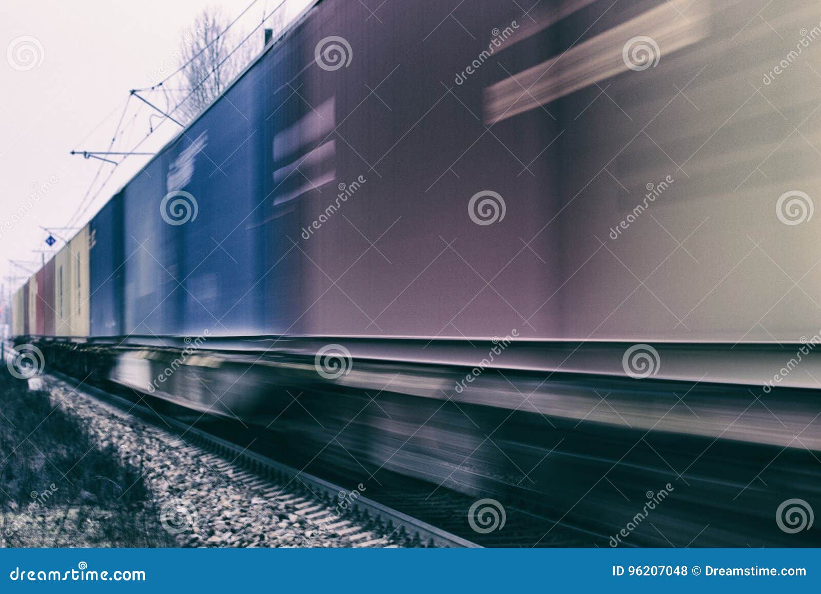 Cargo Train Logistic Transport Stock Photo - Image of speed, shipping ...