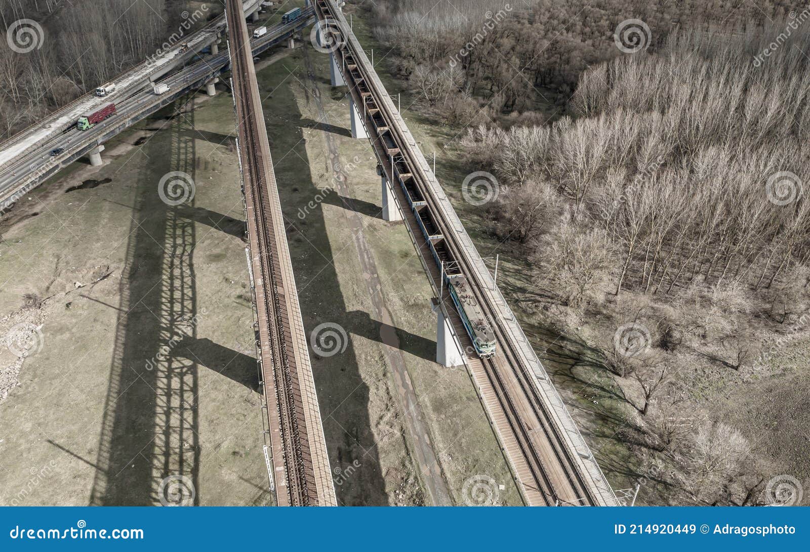 Cernavoda Bridge On A2 Highway In Romania. The Road To Black Sea ...
