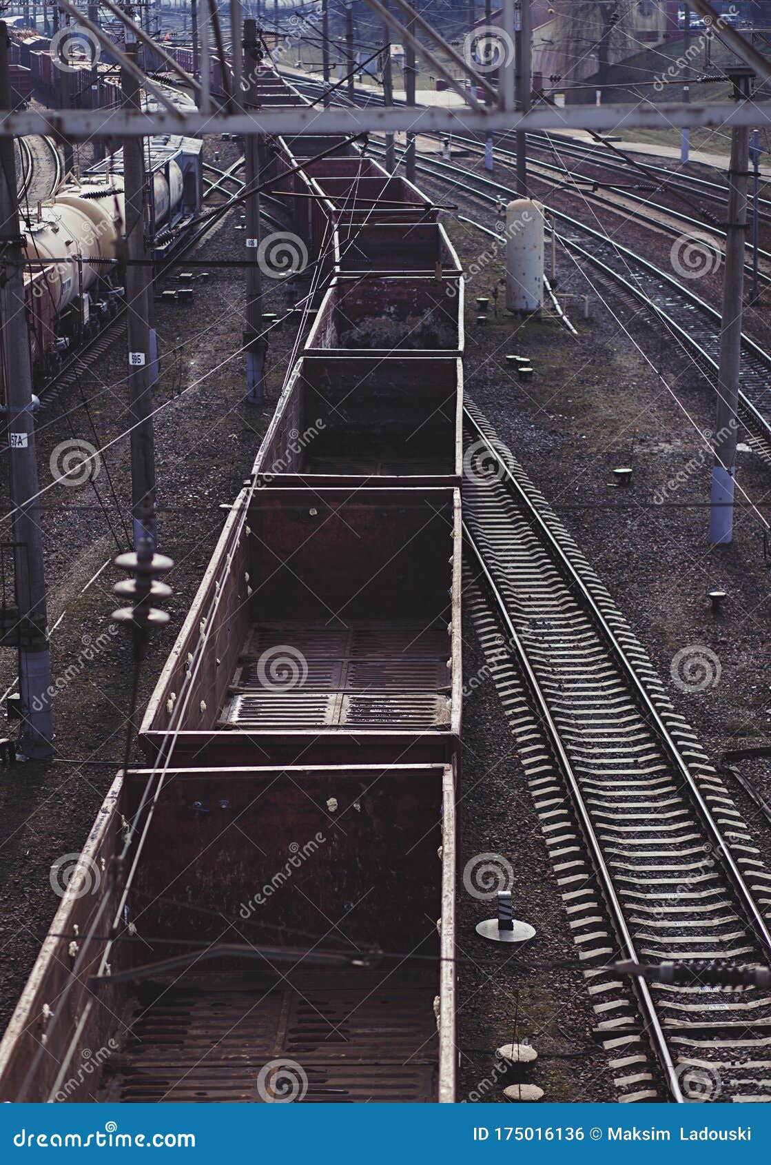 Cargo train platform stock photo. Image of rail, railroad - 175016136