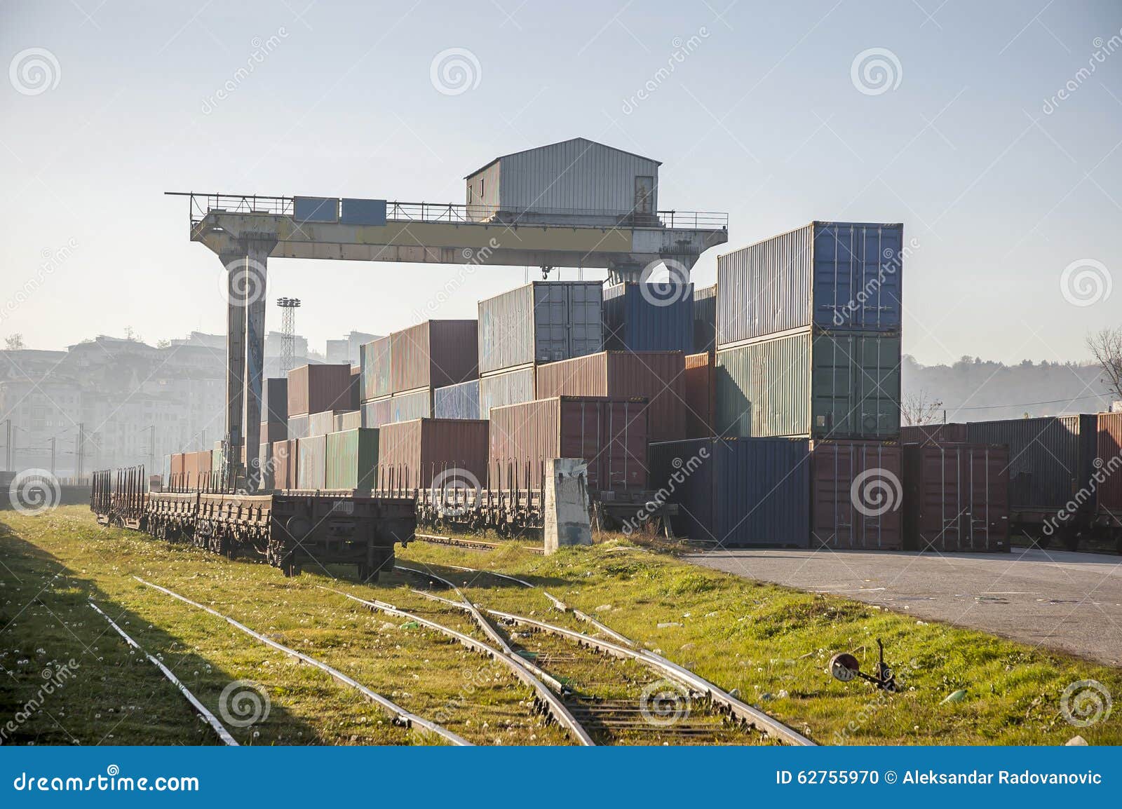 Cargo train platform stock photo. Image of junction, transport - 62755970