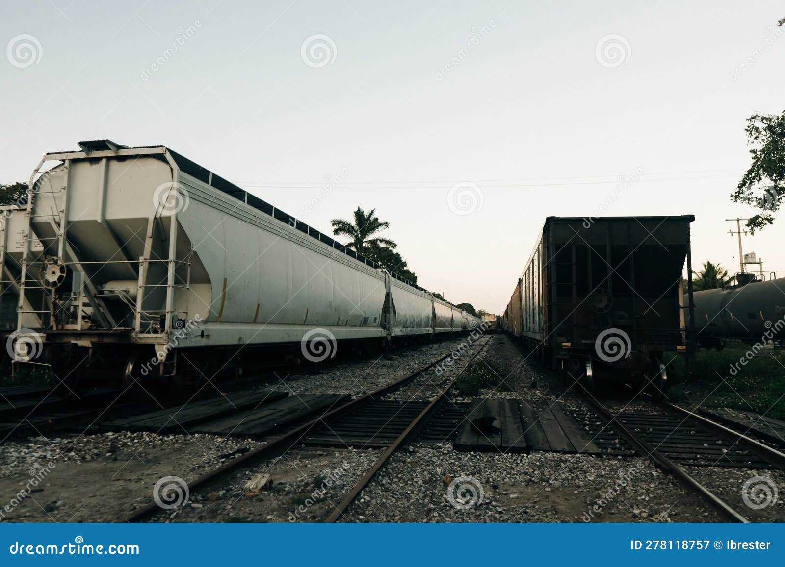 Cargo Train Prepared for Loading at Lime Production Plant Stock Image ...