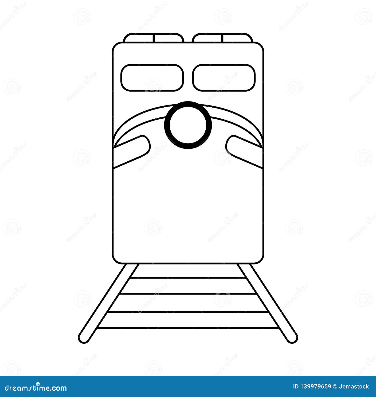 Train Frontview Vector | CartoonDealer.com #107203868
