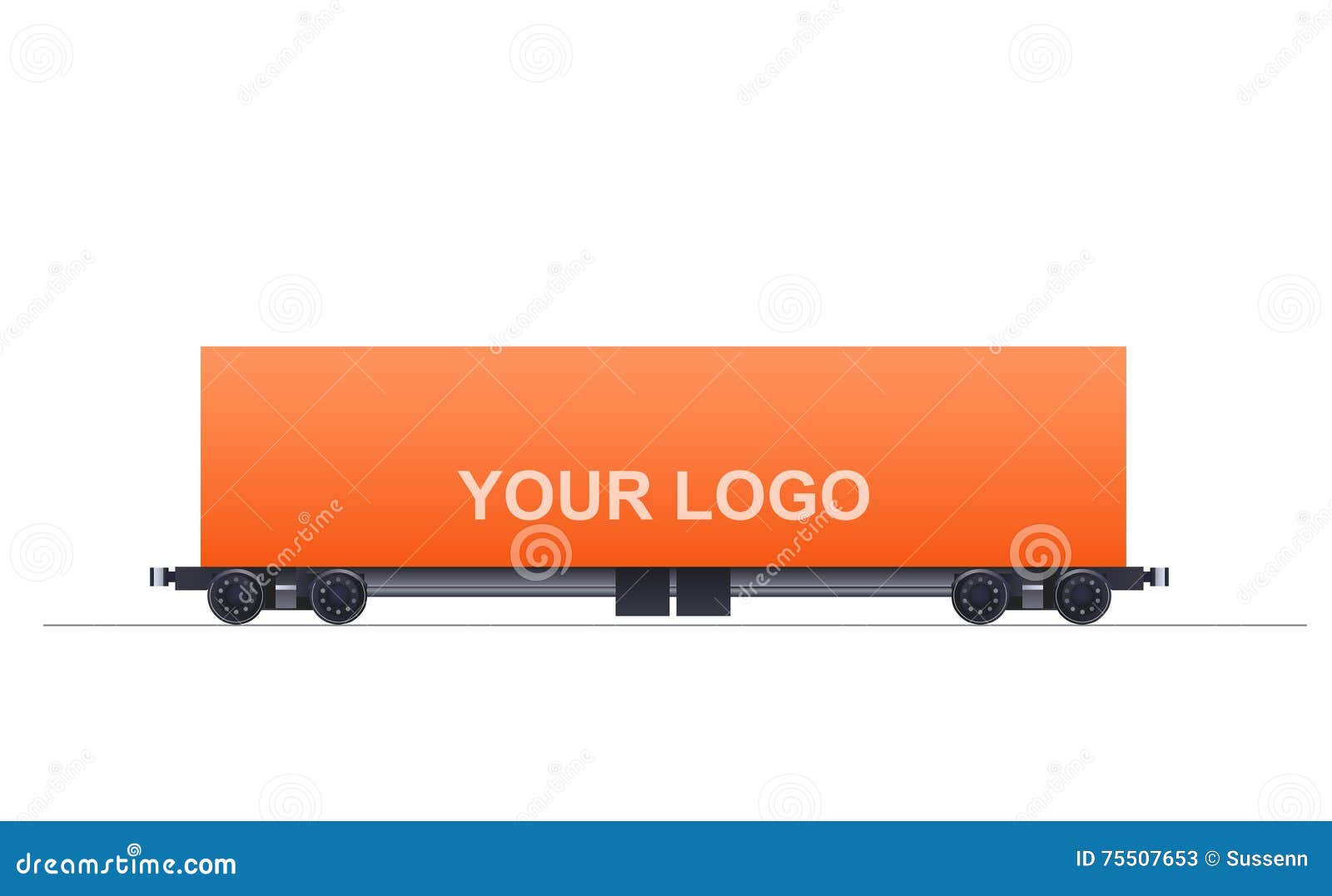 Cargo Train Unit stock illustration. Illustration of engine - 75507653