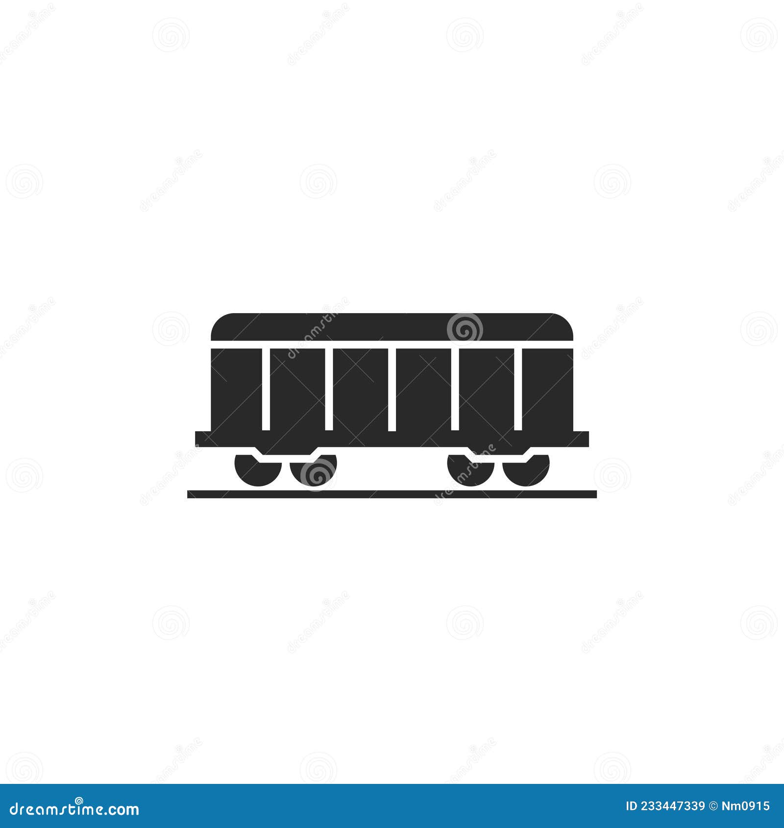 Cargo Train Wagon Icon. Railway Freight Transportation Symbol Stock ...