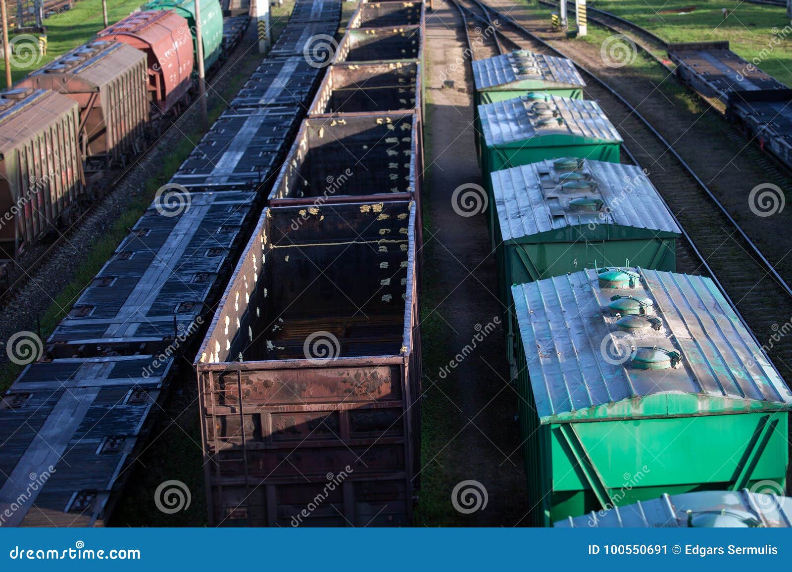 Cargo Trains. Transportation and Distribution Background Stock Image ...