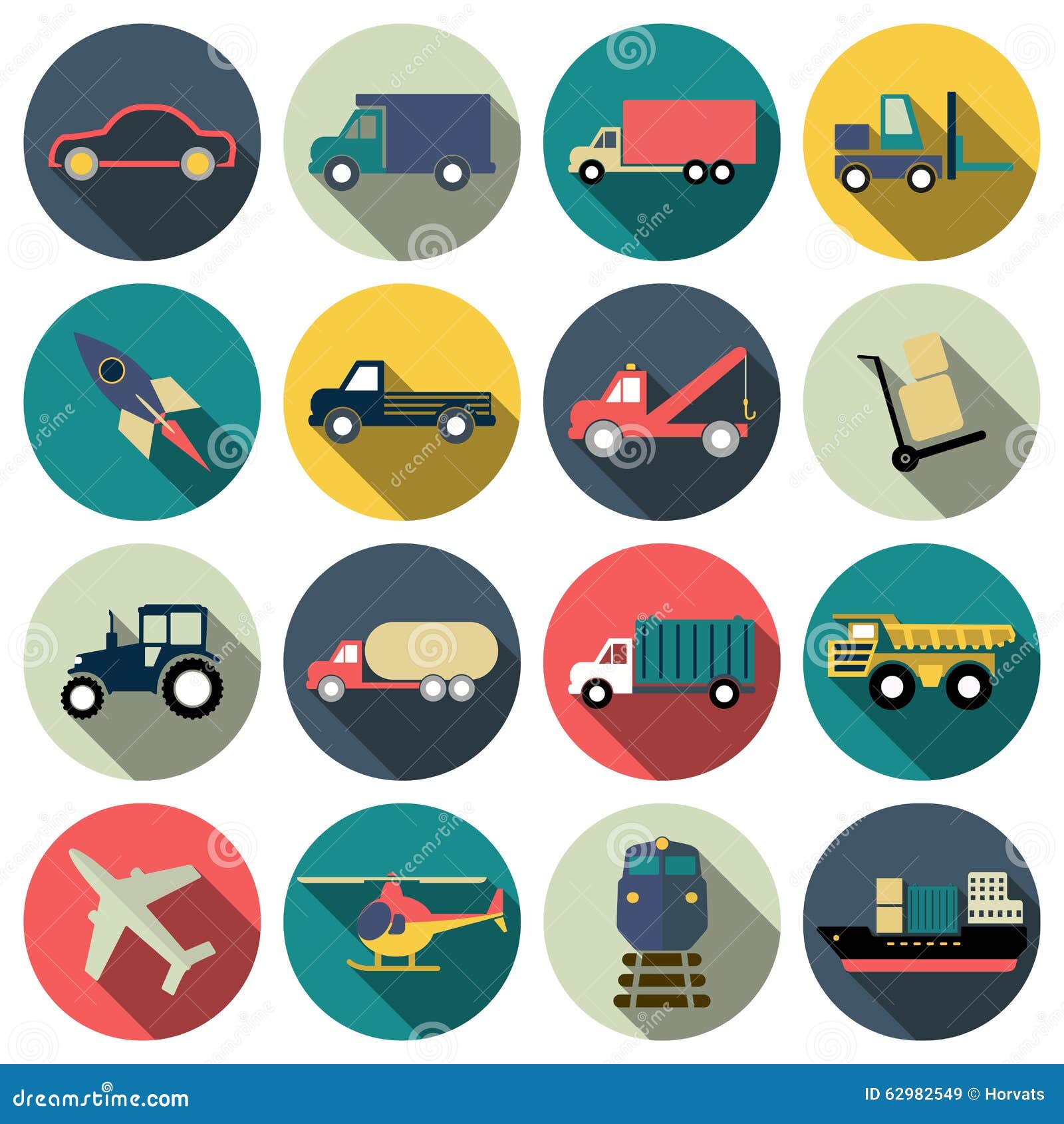 Cargo Transportation Flat Design Stock Vector - Illustration of modern ...
