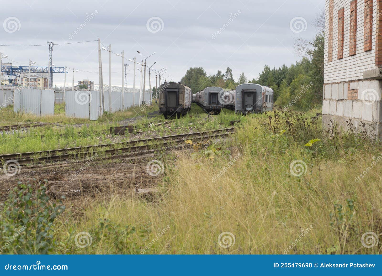 Cargo Transportation by Rail. Containers for the Railway Stock Photo ...
