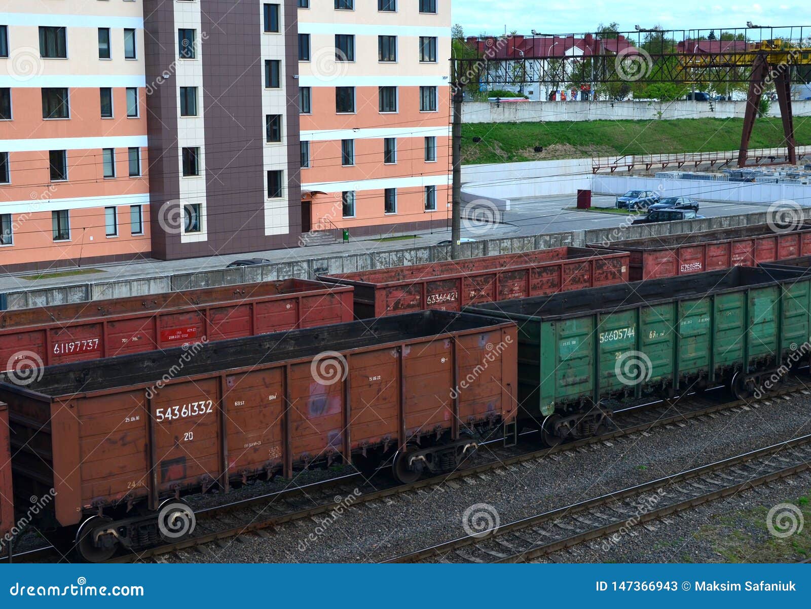 Cargo Transportation by Railway, Sorting Freight Railway Station ...