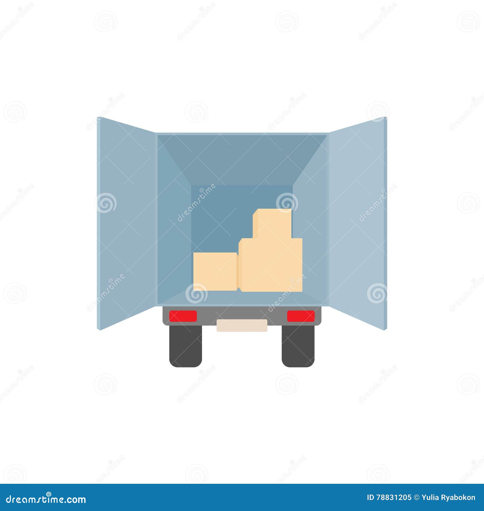 Cargo Truck Icon, Cartoon Style Stock Vector - Illustration of modern ...
