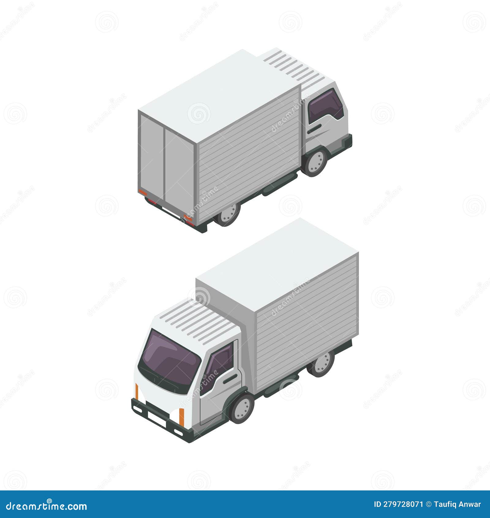 Cargo Truck Isometric Vector Illustration Design Stock Vector ...