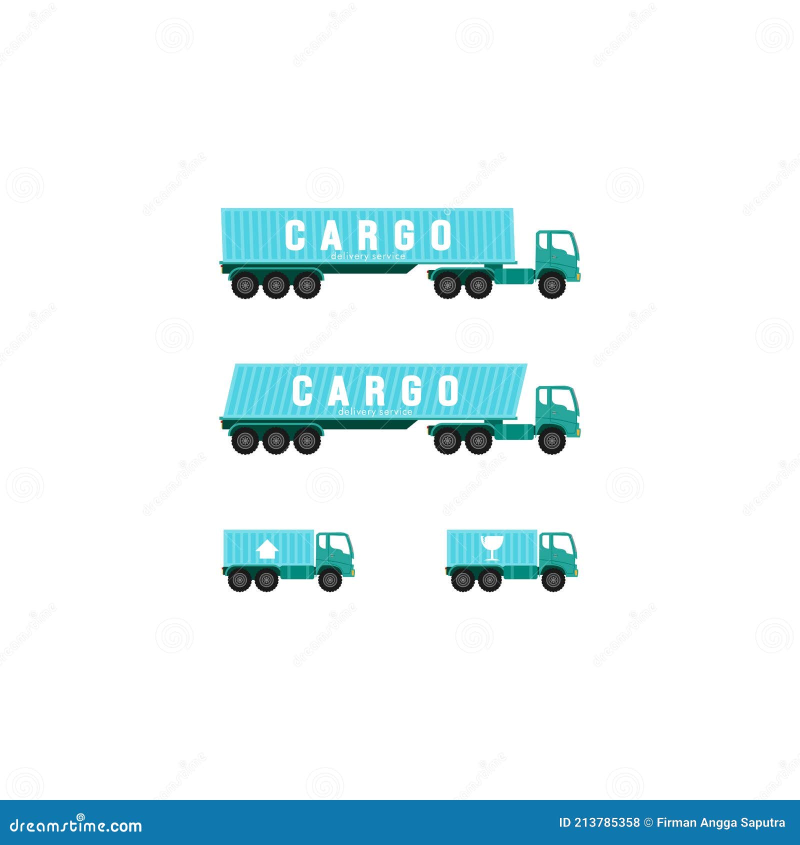 Cargo Truck Logo in Blue Color Stock Vector - Illustration of logo ...