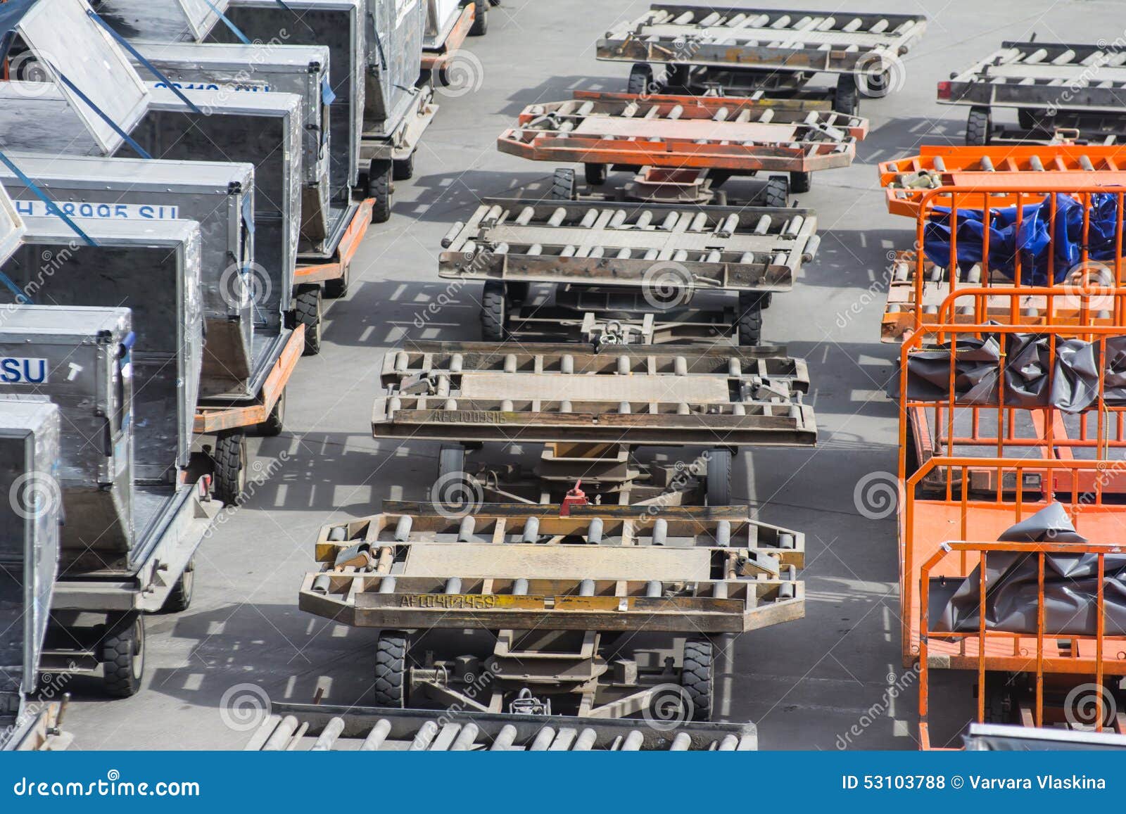 Cargo Trucks on the Flight Field Editorial Stock Photo - Image of ...