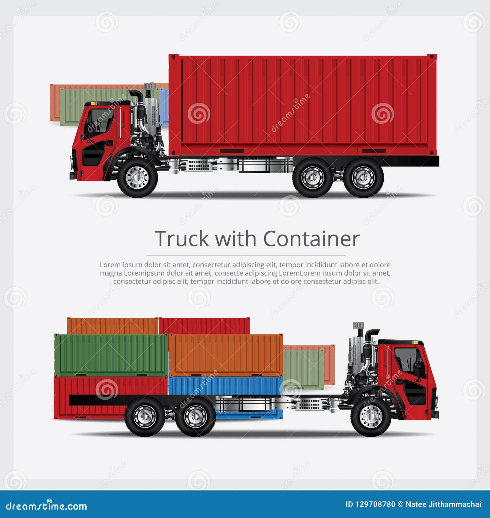 Cargo Trucks And Deliveries International Transport System 3D ...