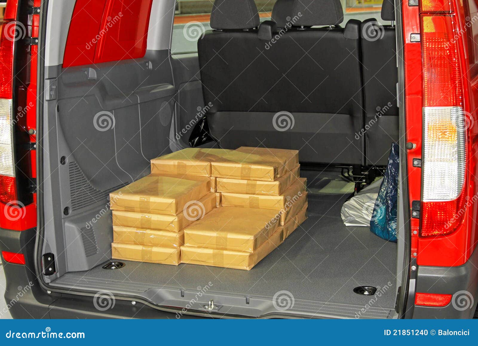 Cargo van stock photo. Image of boot, pacckage, boxes - 21851240