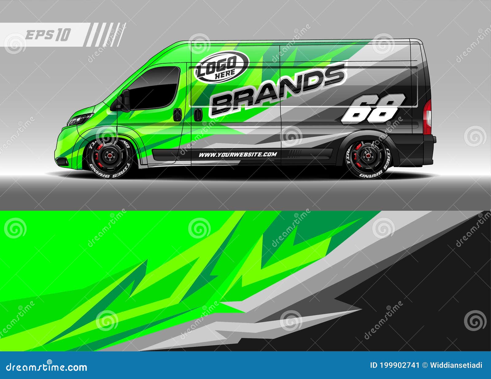 Cargo Van Wrap Designs. Graphic Abstract Stripe Racing Background Kit ...