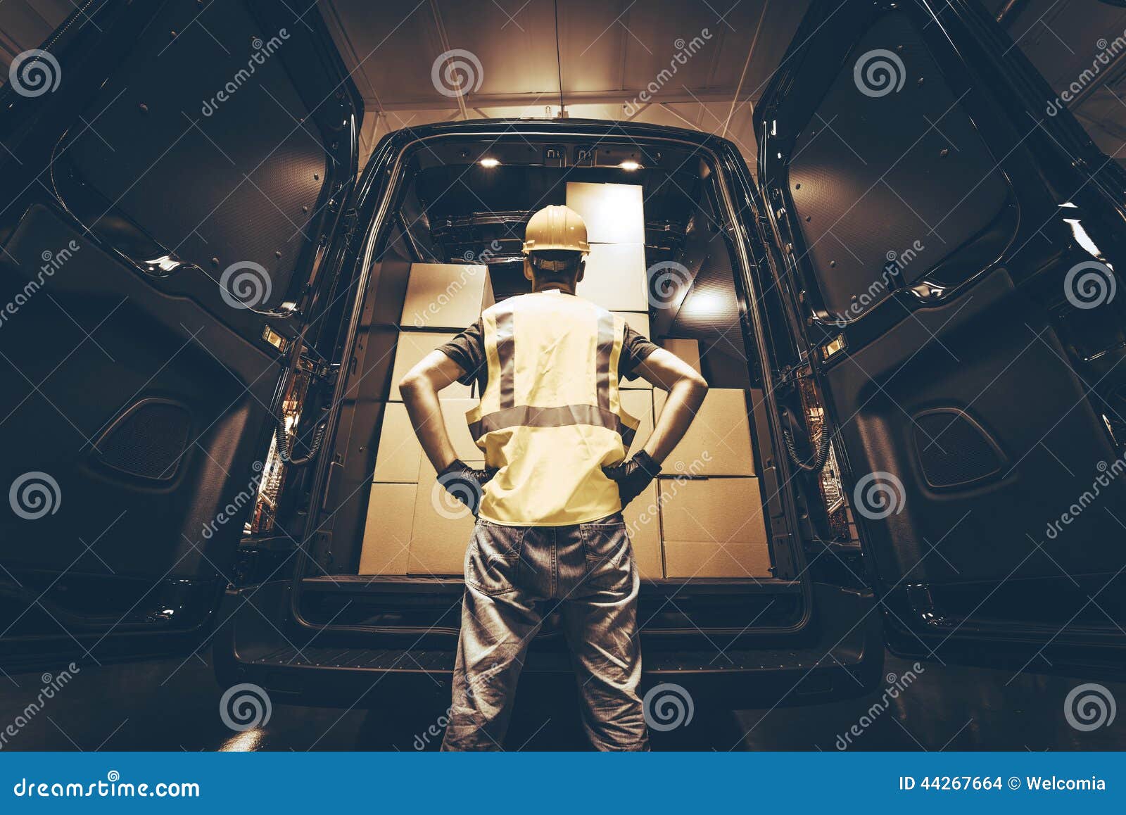 Cargo Van Delivery stock photo. Image of courier, deliver - 44267664