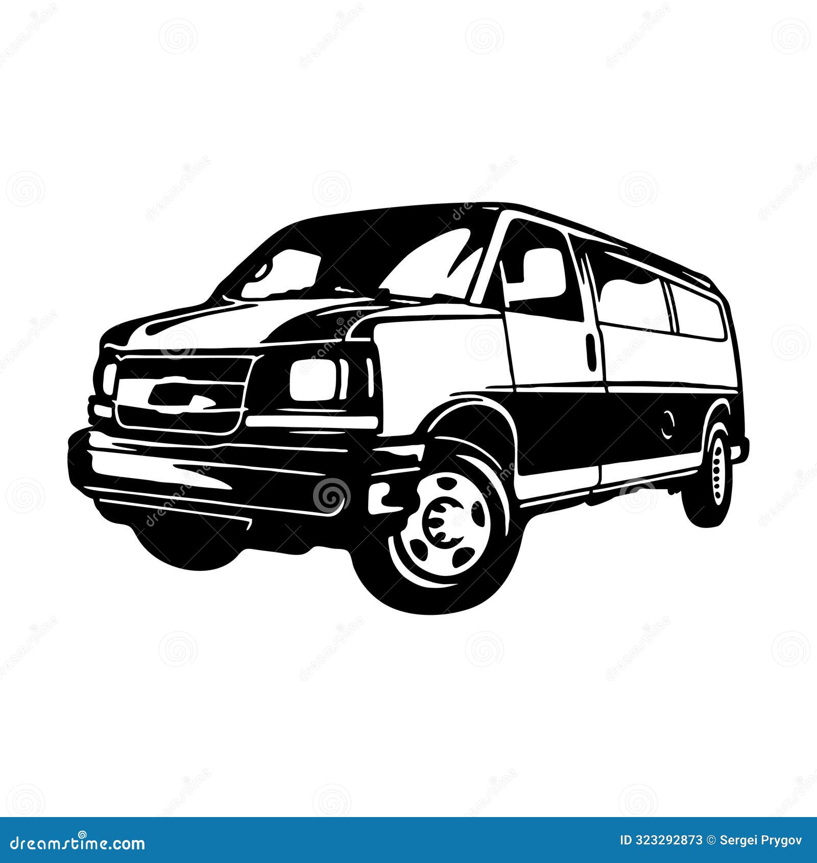 Cargo Van - Delivery Vehicle. Stock Vector Illustration. Stock Vector ...