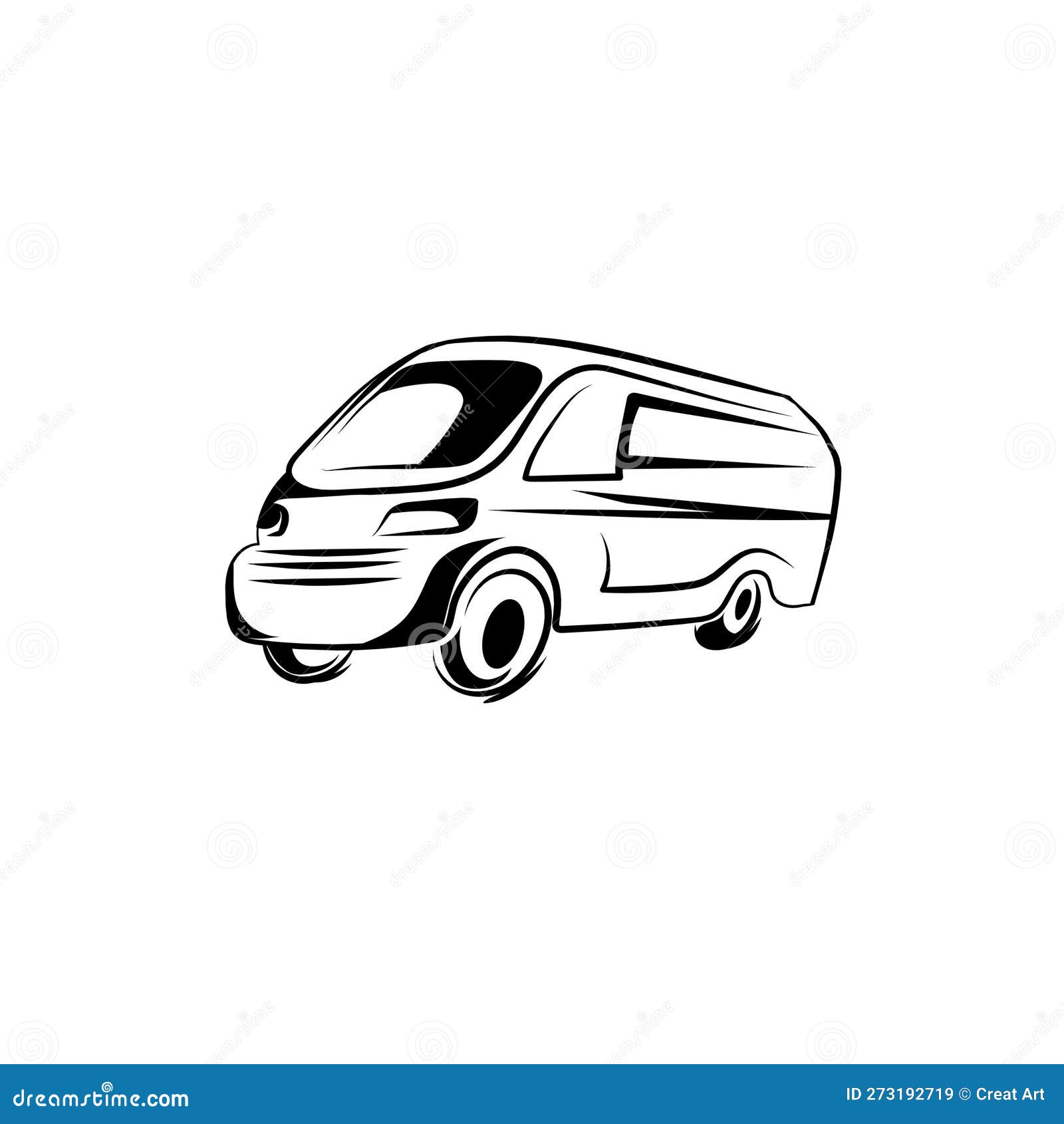 Cargo Van Logo Icon Vector Illustration Stock Vector - Illustration of ...