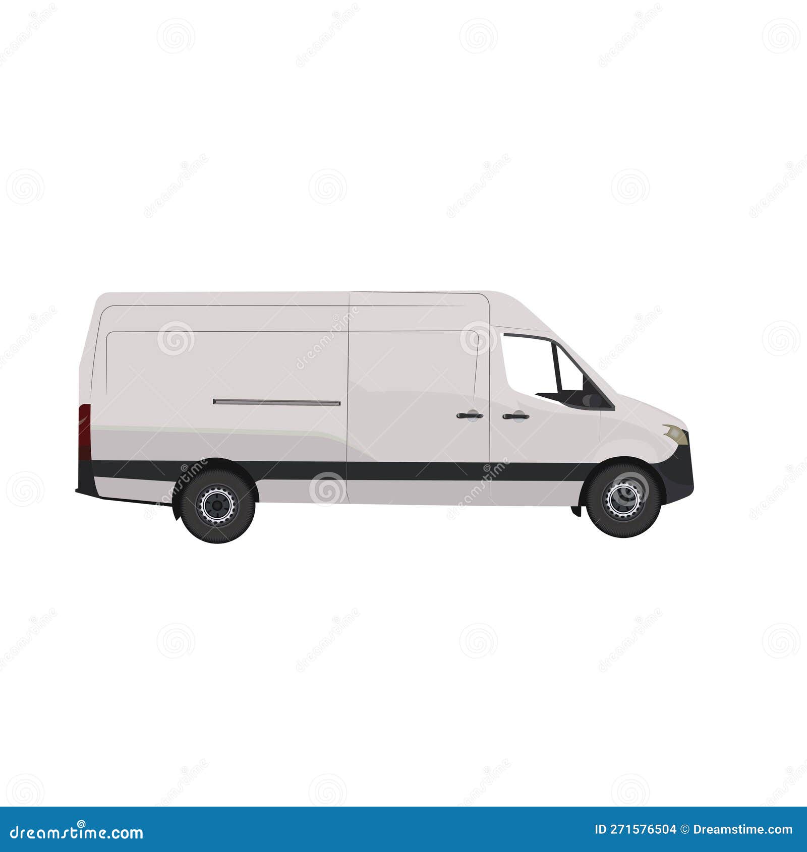 Cargo Van Vector Illustration Clip Art | CartoonDealer.com #271576504