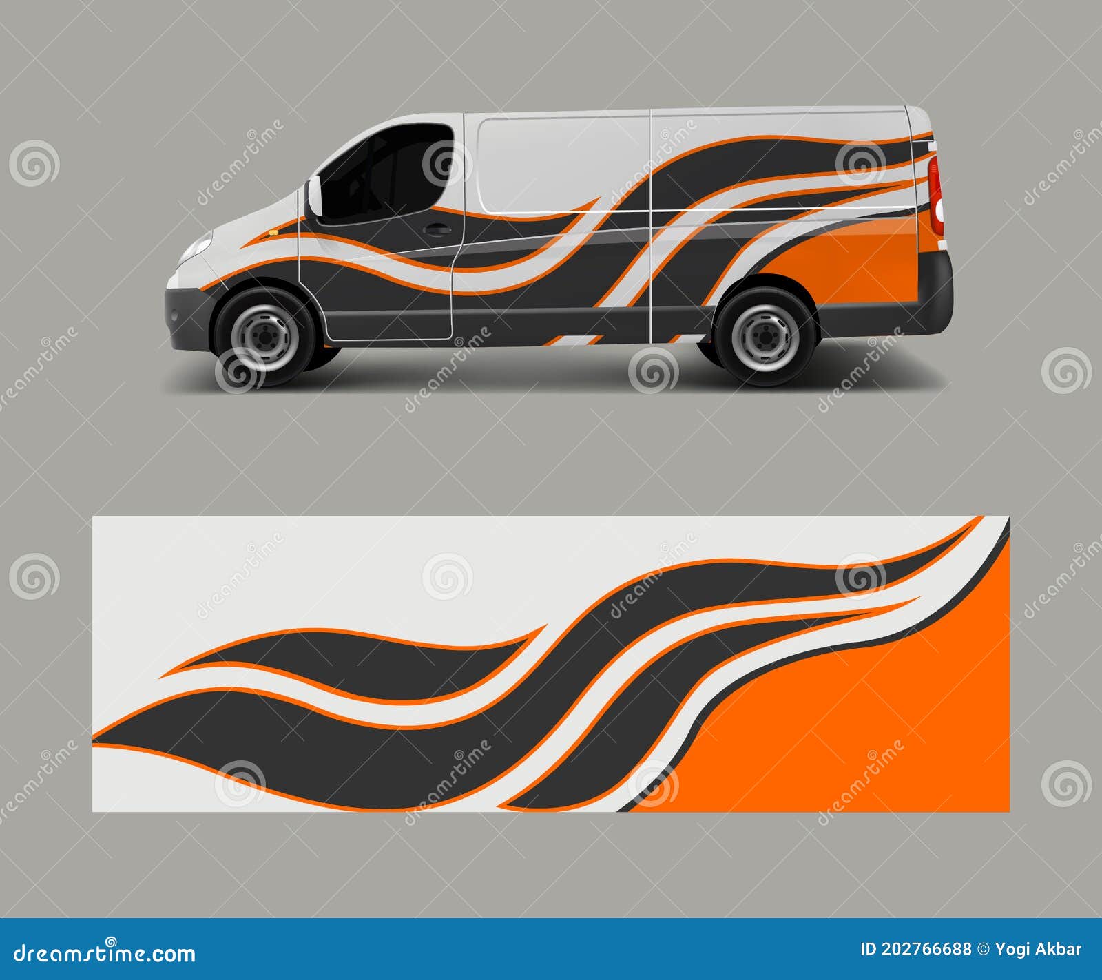 Cargo Van Wrap Vector, Graphic Abstract Stripe Designs for Wrap ...