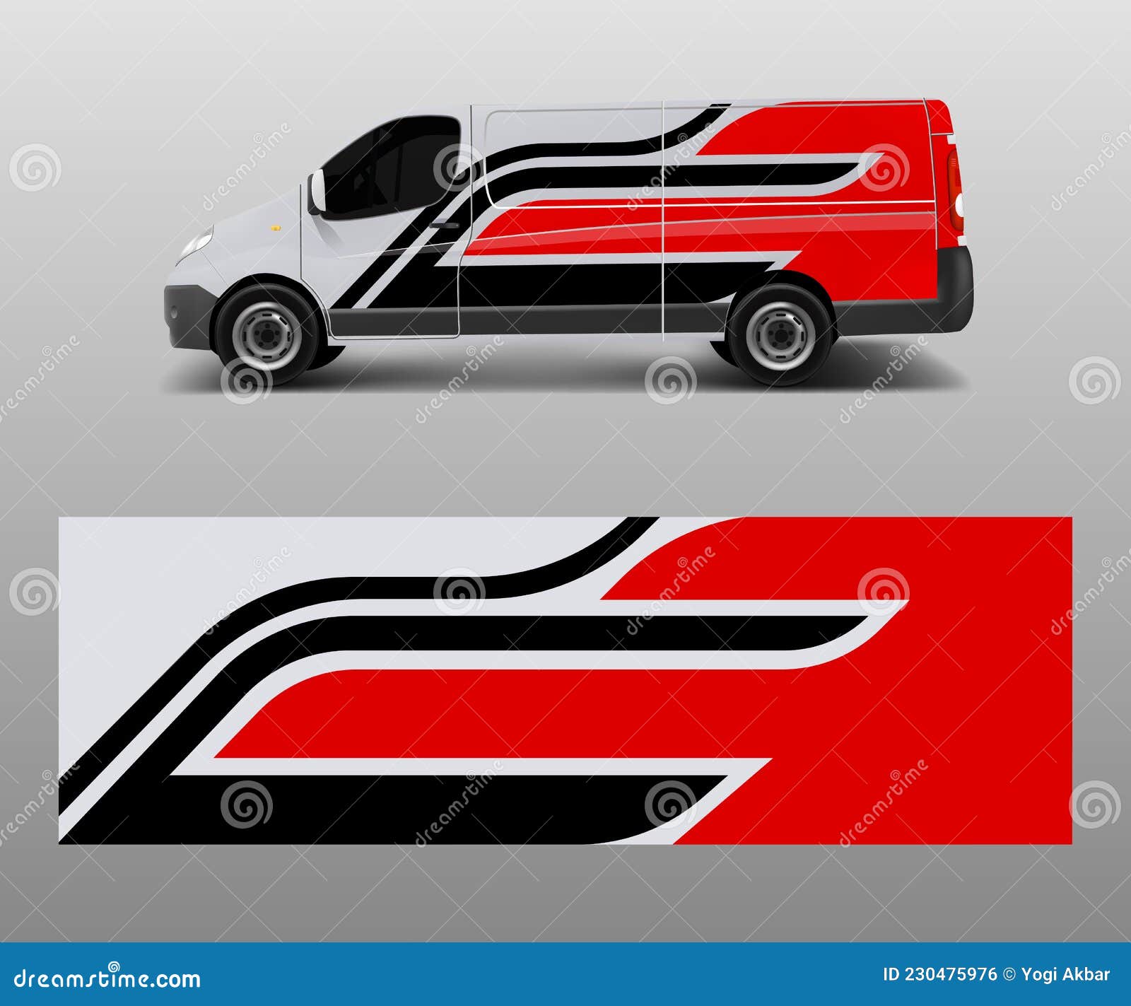 Cargo Van Wrap Vector, Graphic Abstract Stripe Designs for Wrap ...