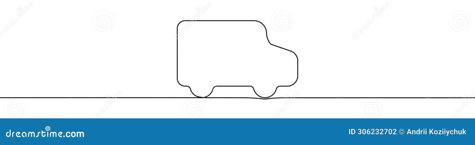 Cargo Vehicle Icon Line Continuous Drawing Vector. One Line Cargo ...