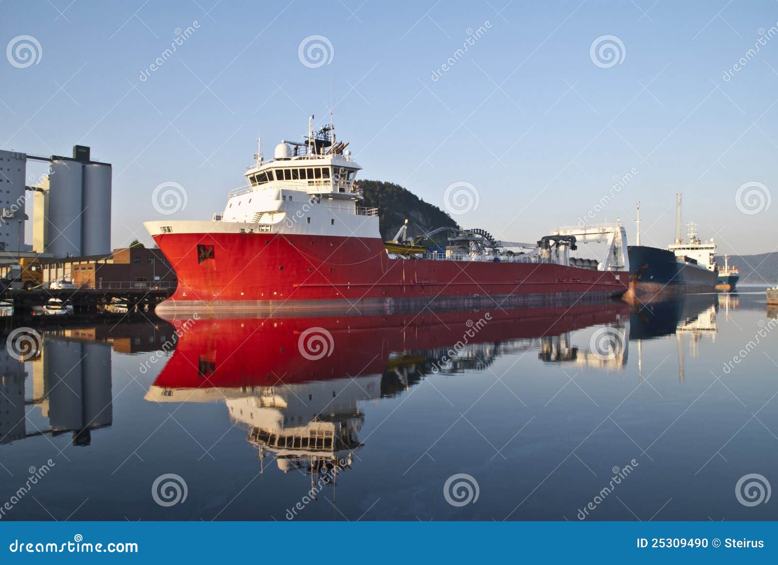 Cargo vessel stock photo. Image of boat, freight, large - 25309490