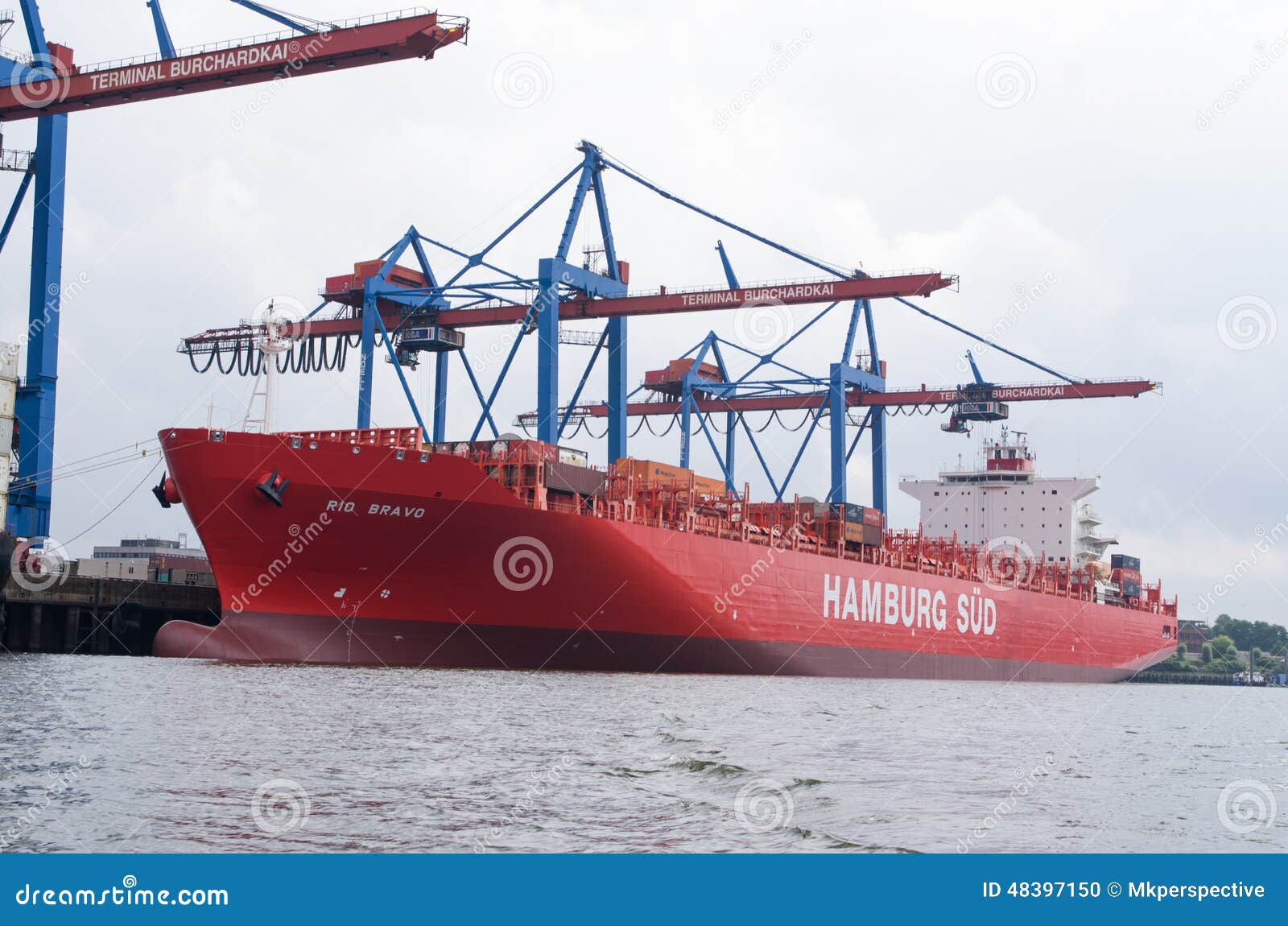 Cargo Vessel in the Harbour Editorial Image - Image of logistics ...