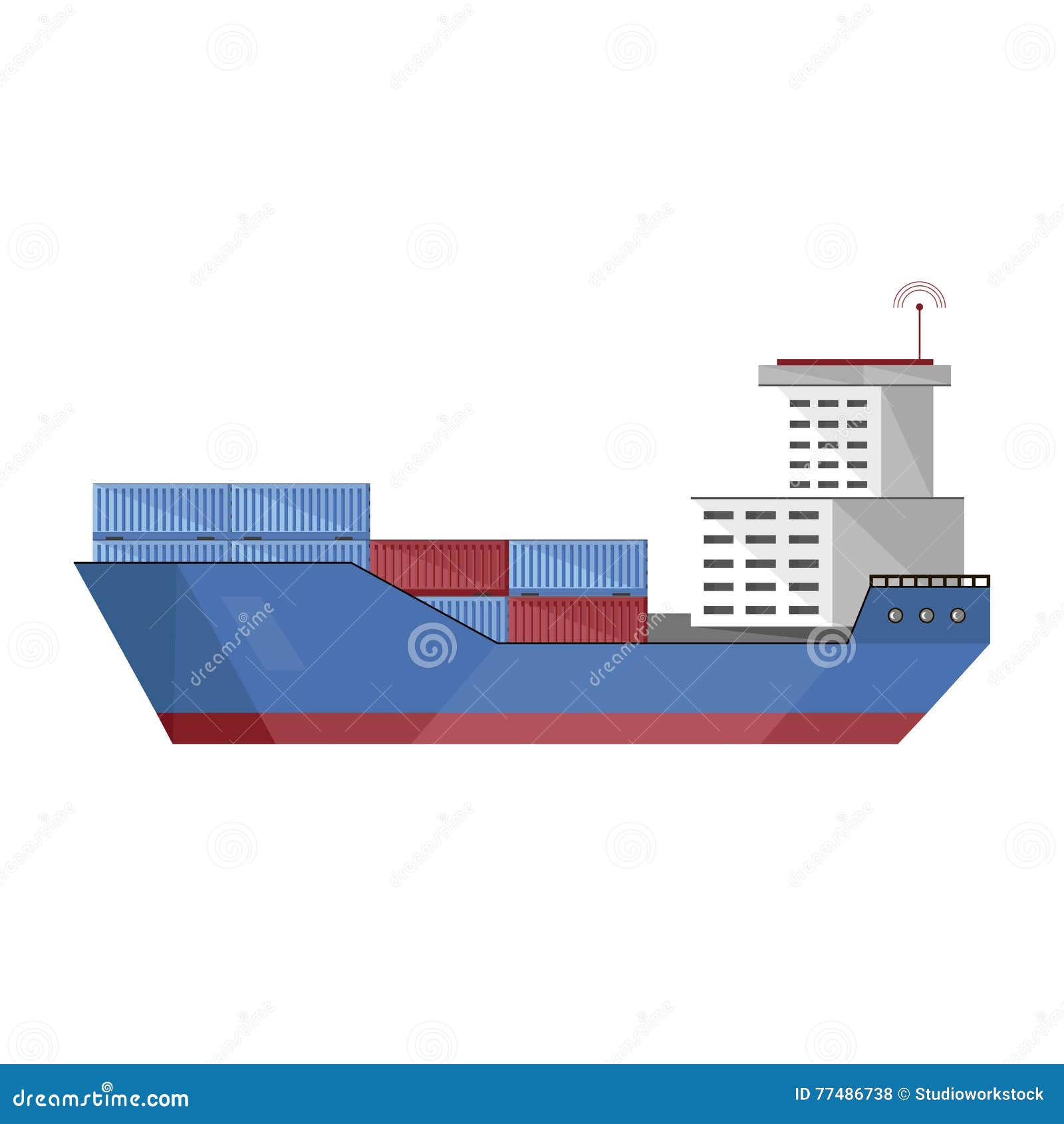 Cargo Vessel Ship Logo Design. Container Ship Vector Design ...