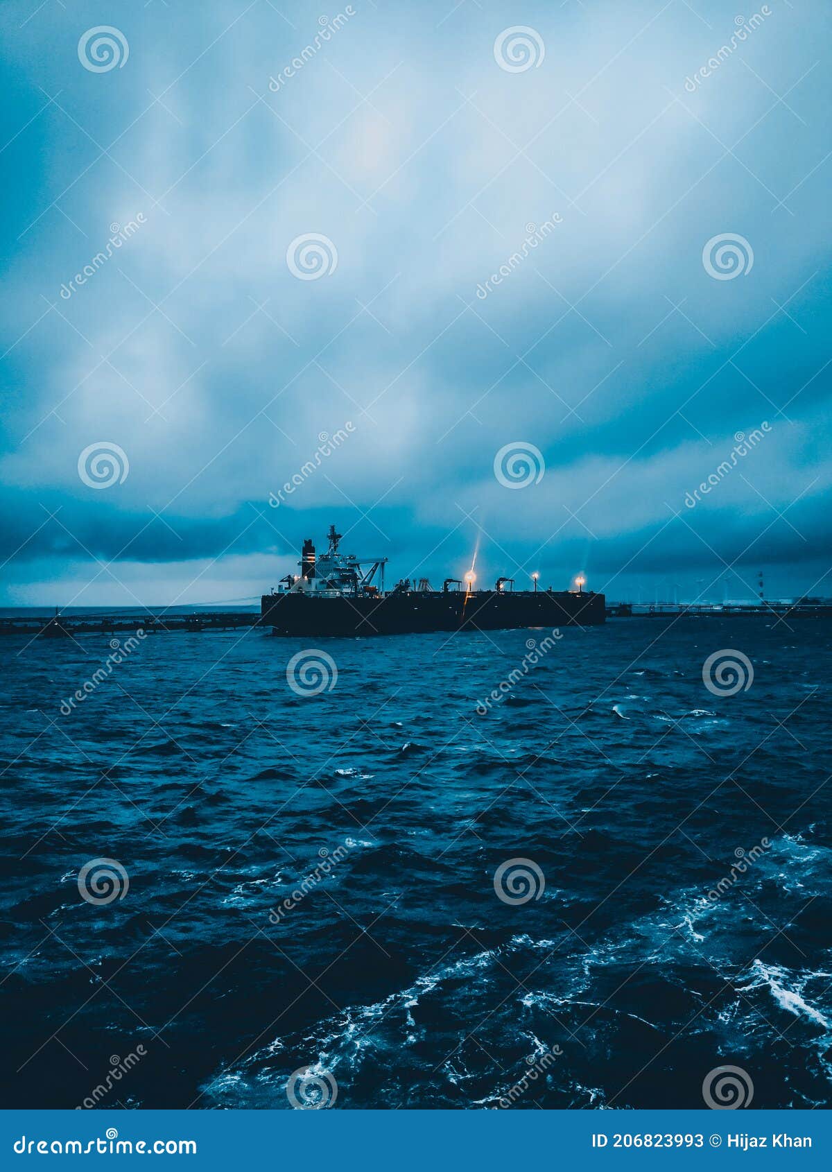 Cargo Vessel Sailing in the Rain Editorial Stock Photo - Image of ...