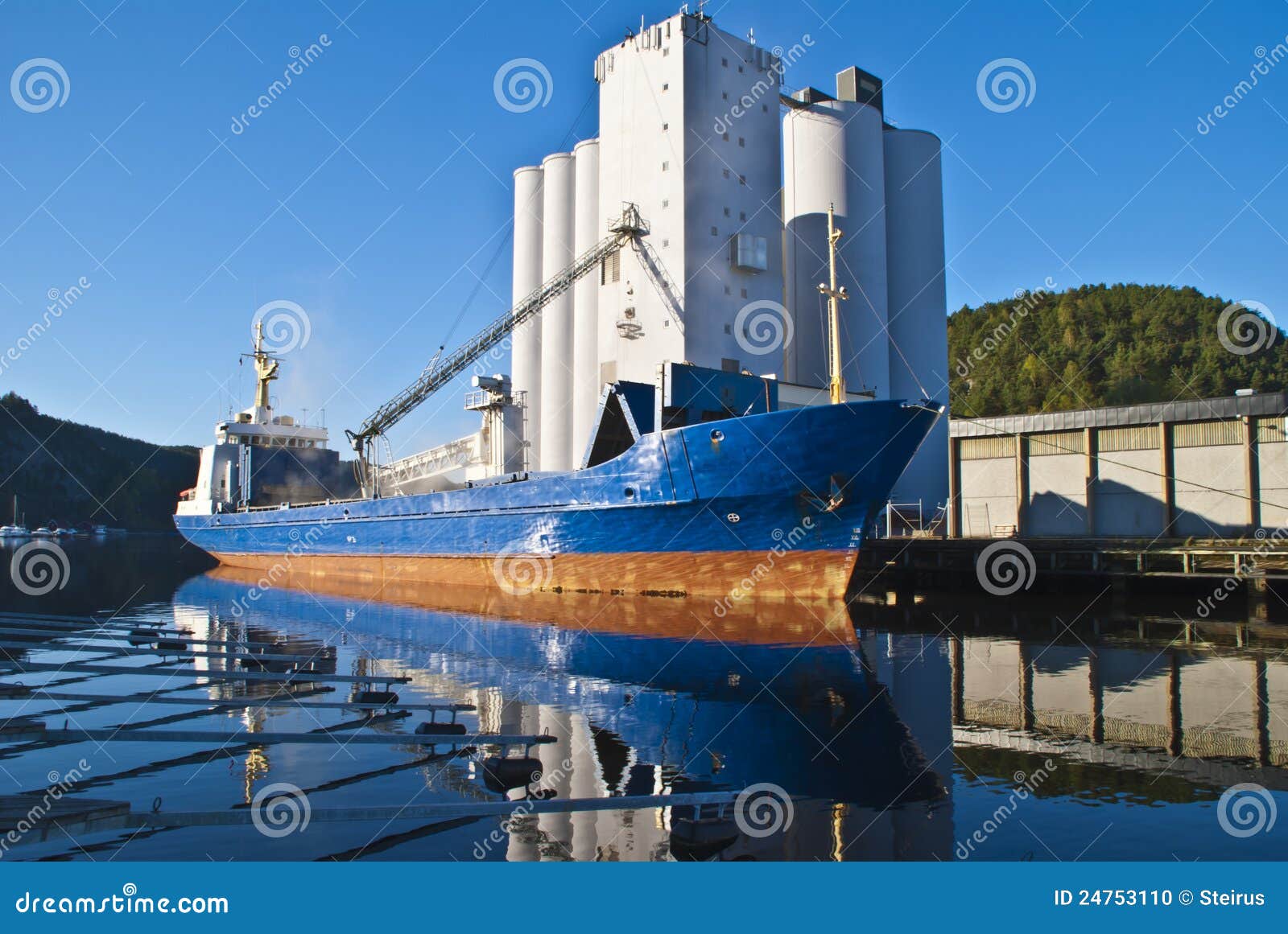 Cargo vessels stock photo. Image of europe, lading, cranes - 24753110
