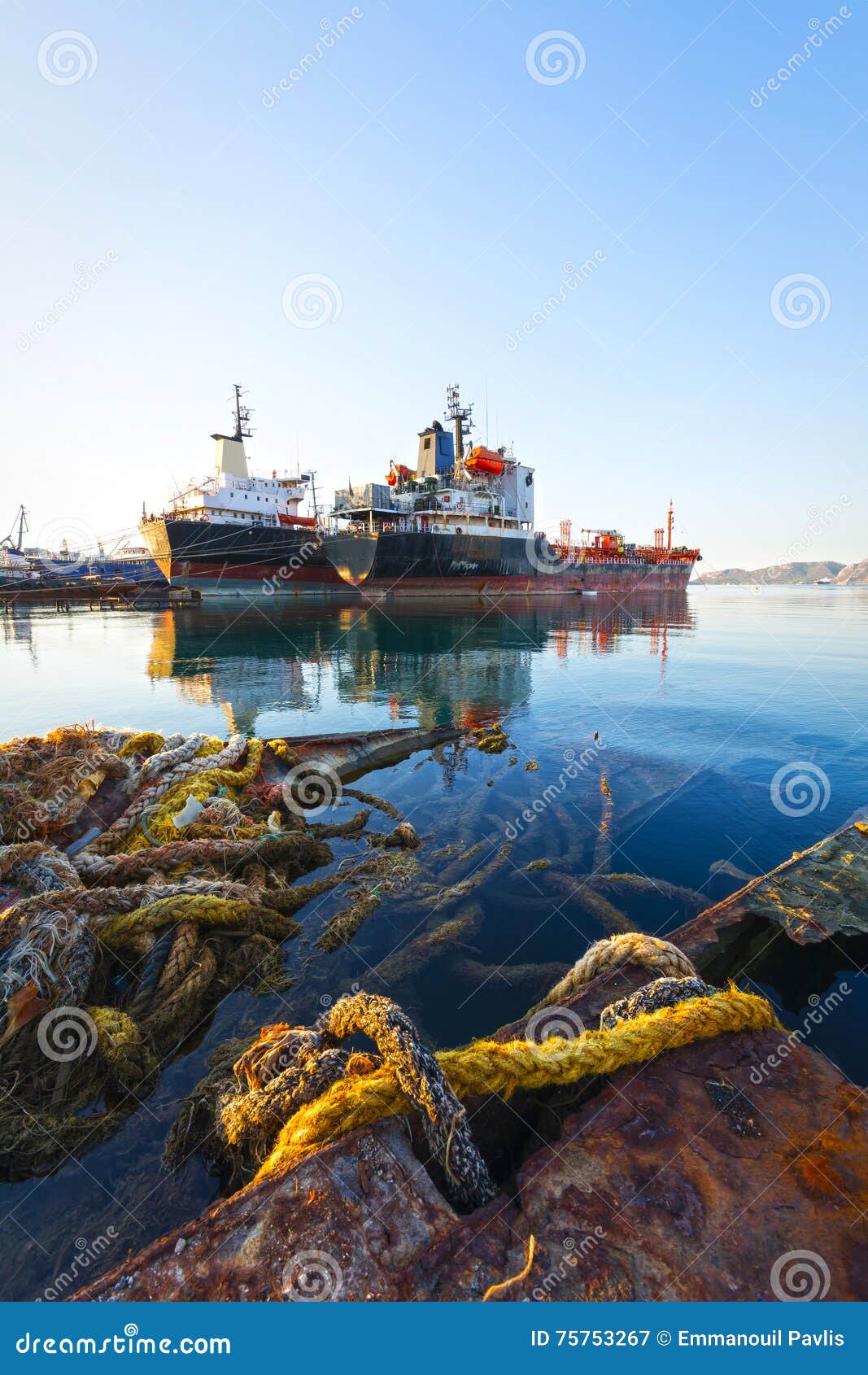 Cargo vessels for scrap stock image. Image of breaker - 75753267